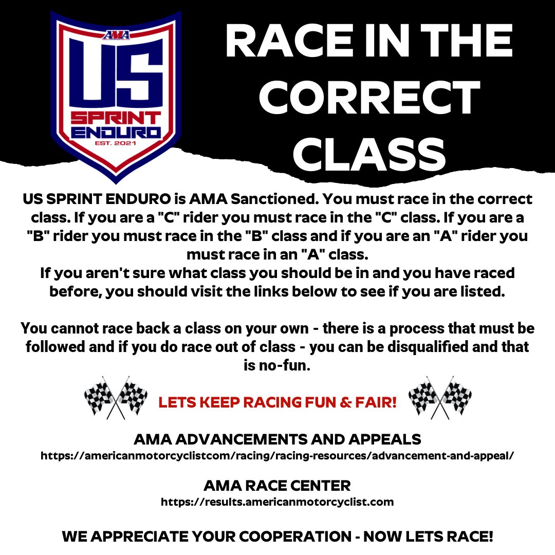 RACE IN THE CORRECT CLASS – The Nation's Premier Sprint Enduro Series